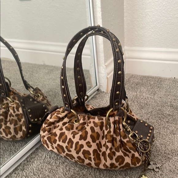 Kathy Van Zeeland | Bags | Leopard Print Handbag With Brown Accents ...